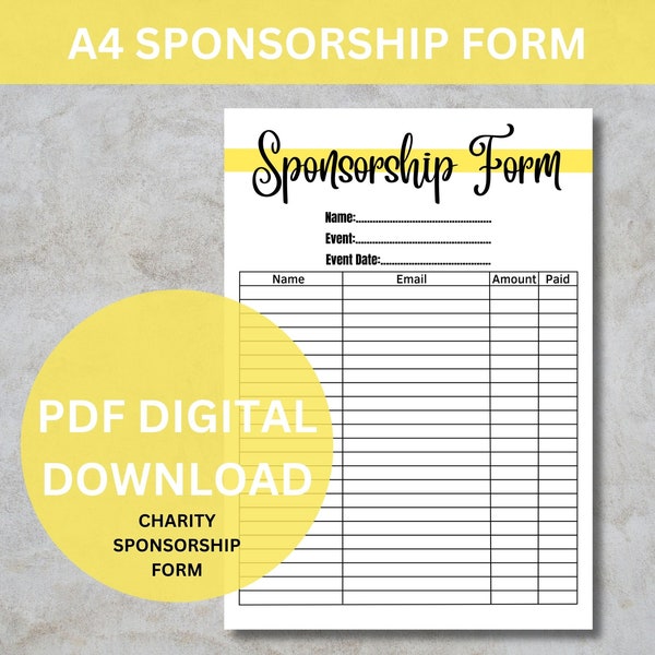 Sponsorship Tracker - Etsy
