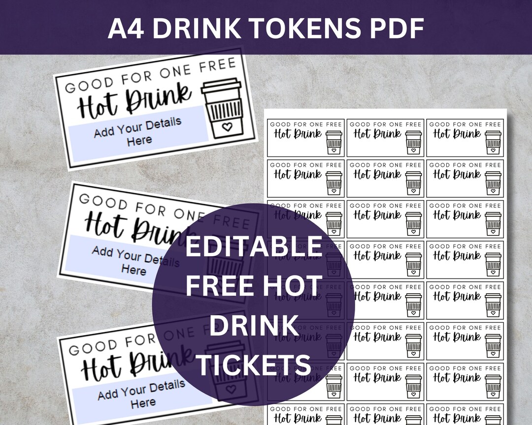 Free Coffee Card, Editable Coffee Shop Vouchers, Customisable Free Hot ...