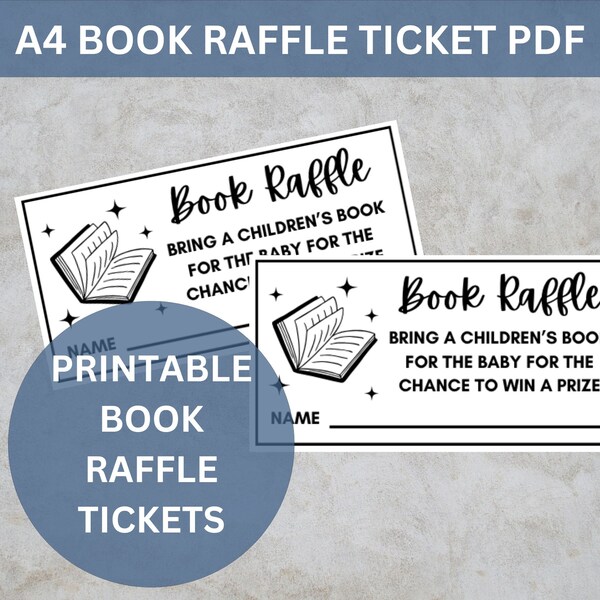 Book Raffle Ticket - Etsy