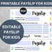 Editable Kids Payslip: Printable Chore Chart & Allowance Tracker (PDF ...