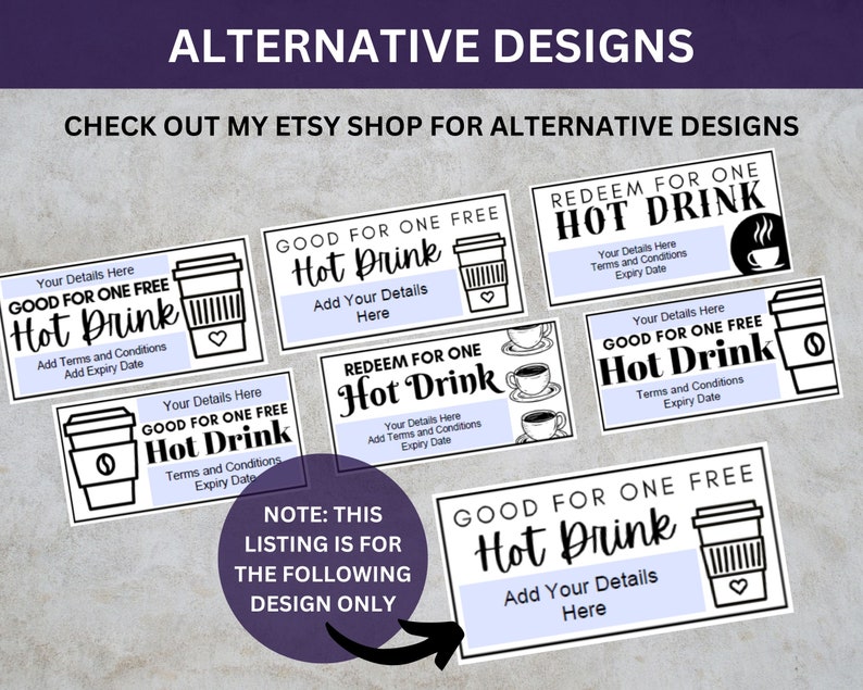 Free Coffee Card, Editable Coffee Shop Vouchers, Customisable Free Hot ...