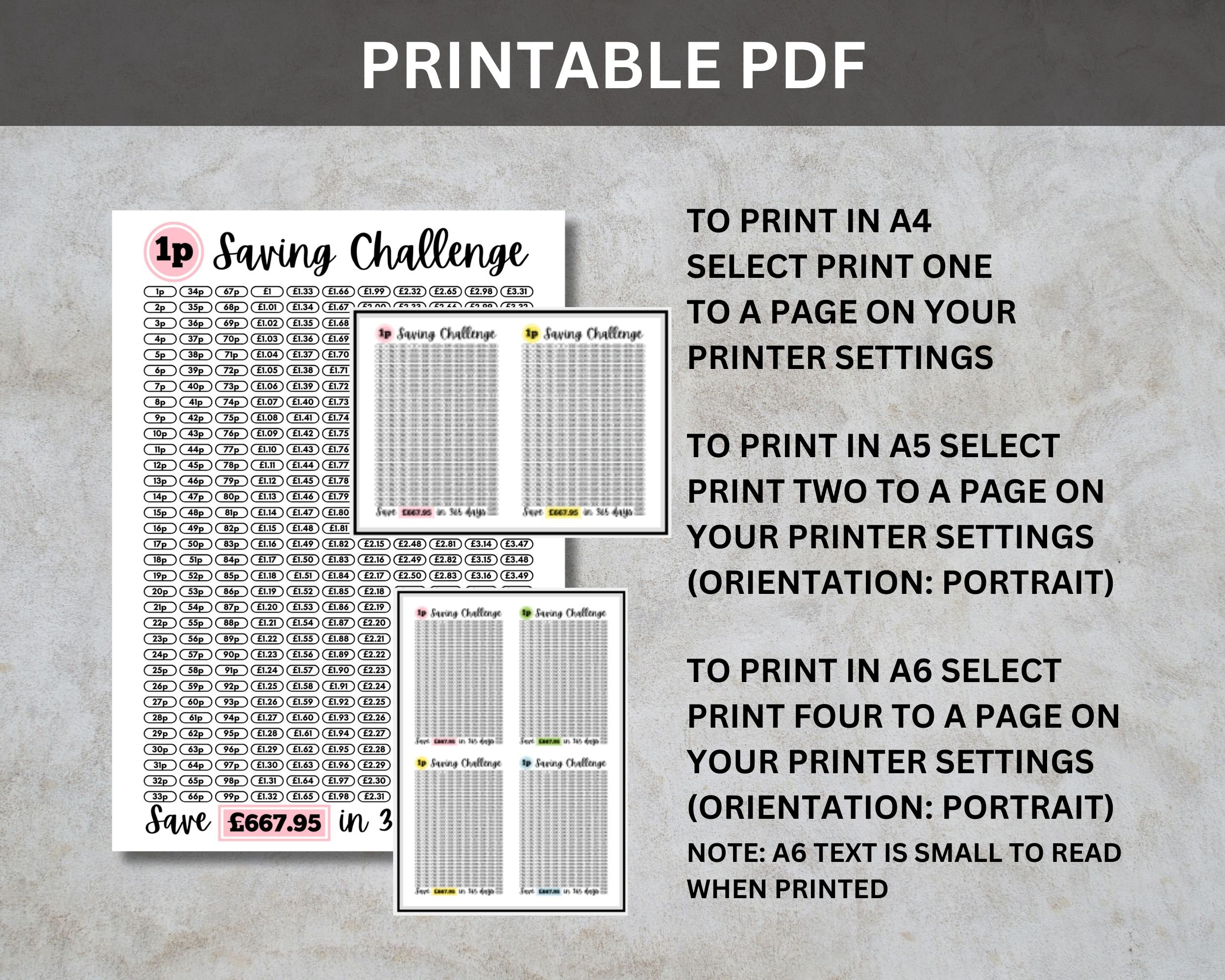 1p Saving Challenge, Penny Saving Chart, UK Saving Challenge, Money ...
