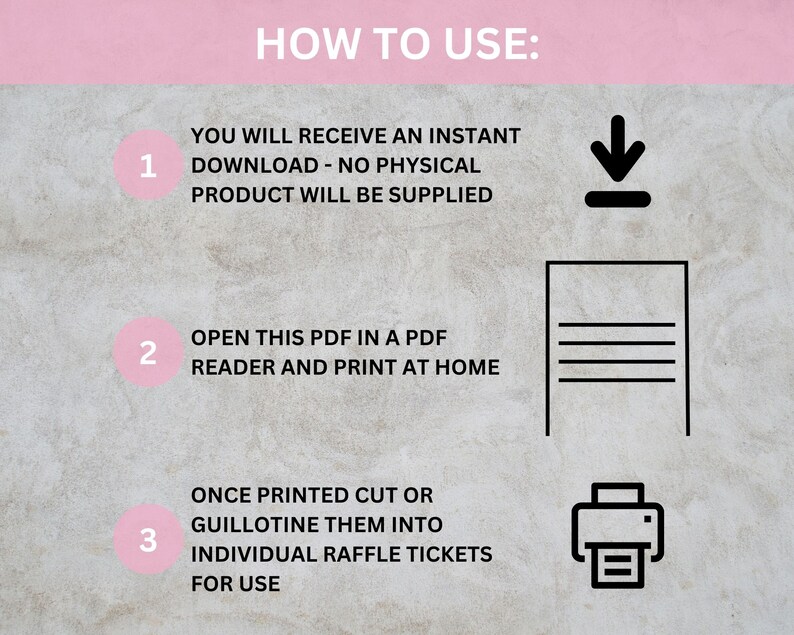Raffle Ticket Sheet, Coloured Raffle Tickets, A4 Printable Raffle ...