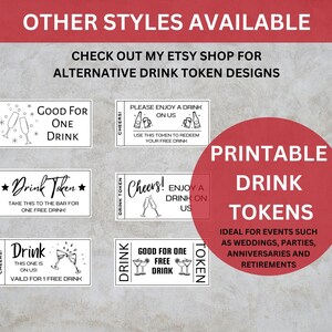 Printable Christmas Drink Tokens, Holiday Voucher (PDF) - Etsy