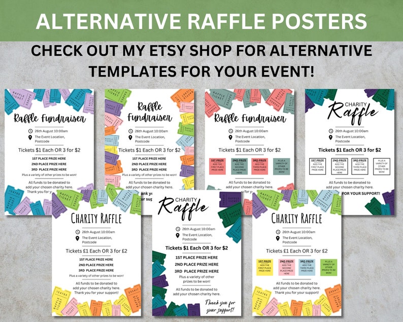 Christmas Raffle Flyer, Xmas Event Raffle Flyer, Charity Raffle Poster ...