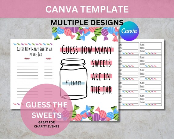 Guess How Many Game Template Guess How Many Jelly Beans | Printable