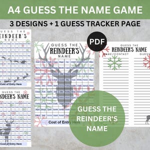 Guess the Teddys Name Christmas - Etsy UK