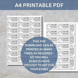 Printable Nappy Raffle Ticket, Baby Nappy Raffle, Baby Shower Raffle ...