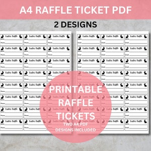 Printable Easter Raffle Tickets, PDF Fundraiser Entry, Enter to Win ...