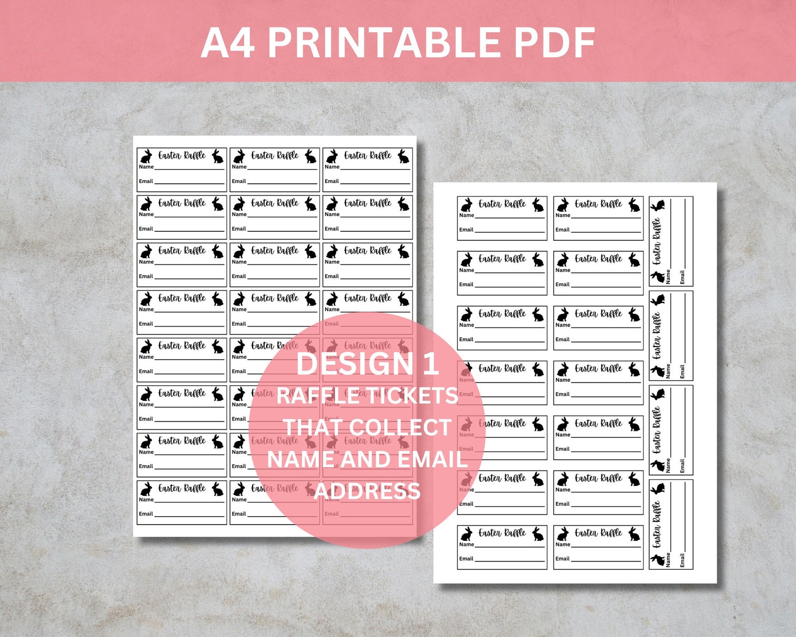 Printable Easter Raffle Tickets, PDF Fundraiser Entry, Enter to Win ...