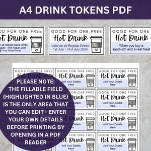 Free Coffee Card, Editable Coffee Shop Vouchers, Customisable Free Hot ...