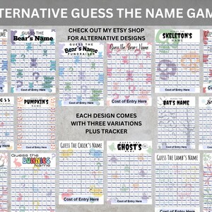 Charity Fundraising Game, Guess the Bear's Name, A4 Printable (PDF ...