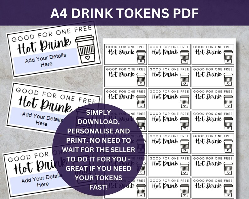 Free Coffee Card, Editable Coffee Shop Vouchers, Customisable Free Hot ...