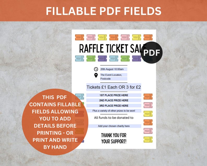 Raffle Ticket Sale Flyer, Event Raffle Flyer, Charity Raffle Poster ...