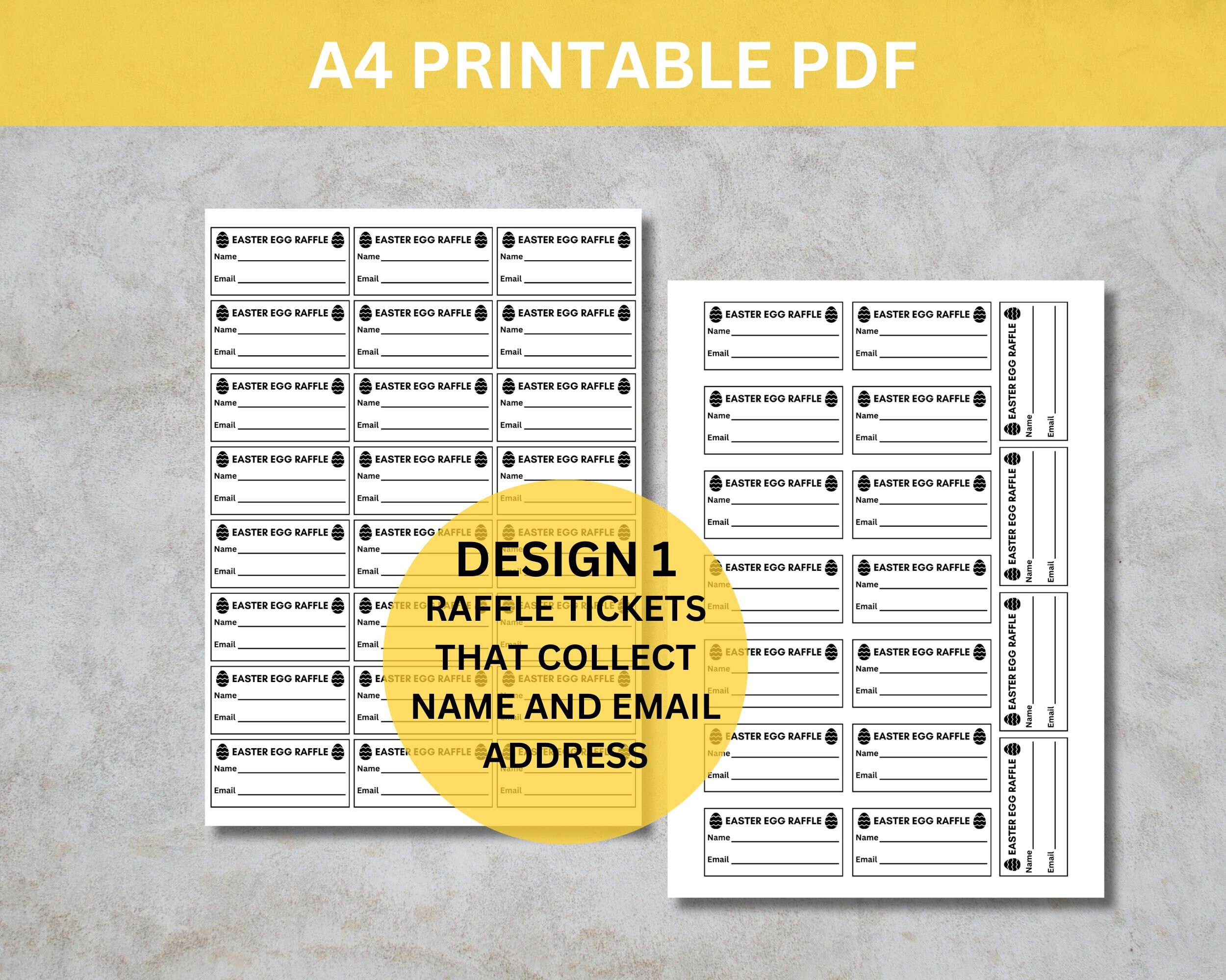 Printable Easter Egg Raffle Tickets - PDF Raffle Entry - Enter to Win ...