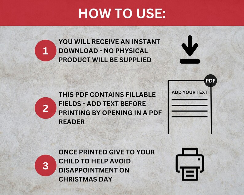 Santa's Apology Letter – Late Christmas Gift Notification (A4 Digital ...