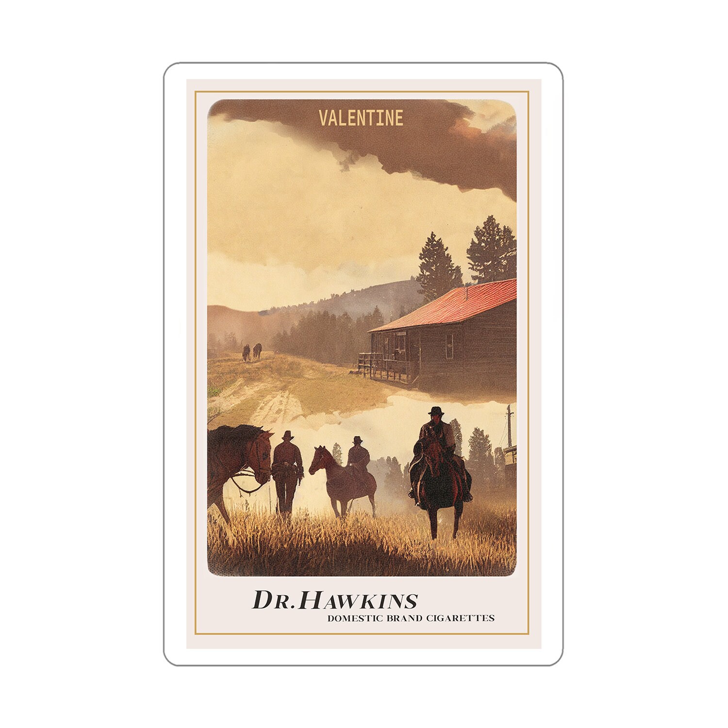 Red Dead Redemption 2 Valentine Cigarette Card Sticker - Etsy