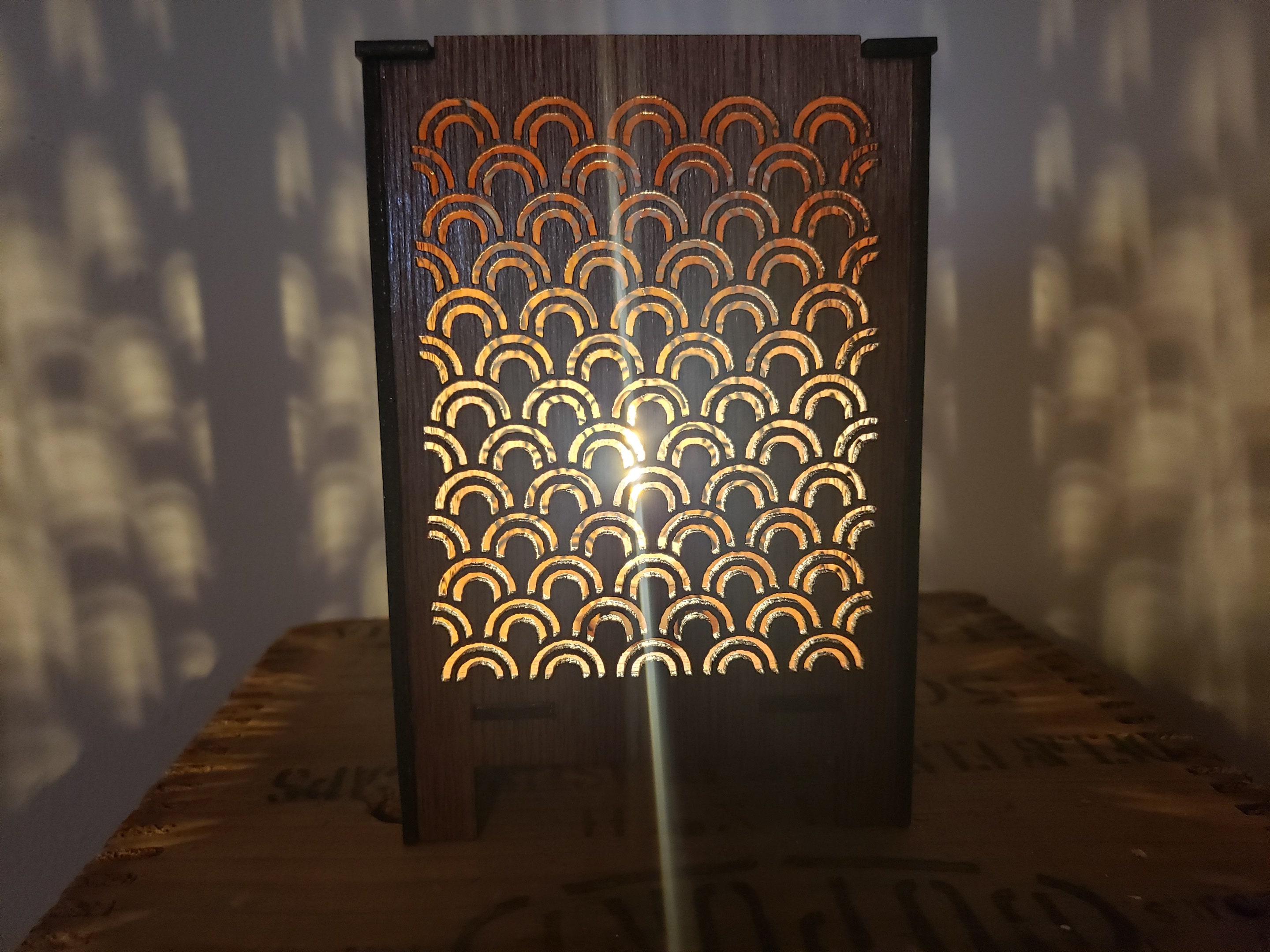 Laser Cut Lamp/night Light Art Deco Arch Design - Etsy