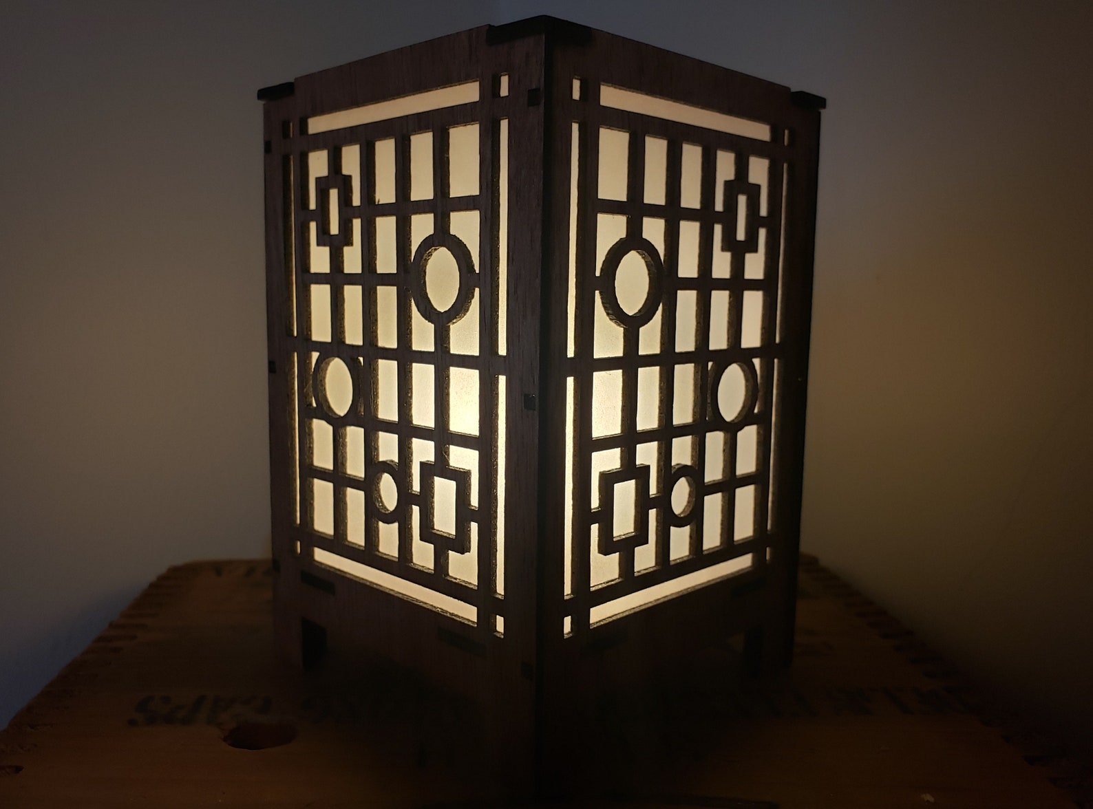 Laser Cut Lamp/night Light Art Deco Geometry Design - Etsy