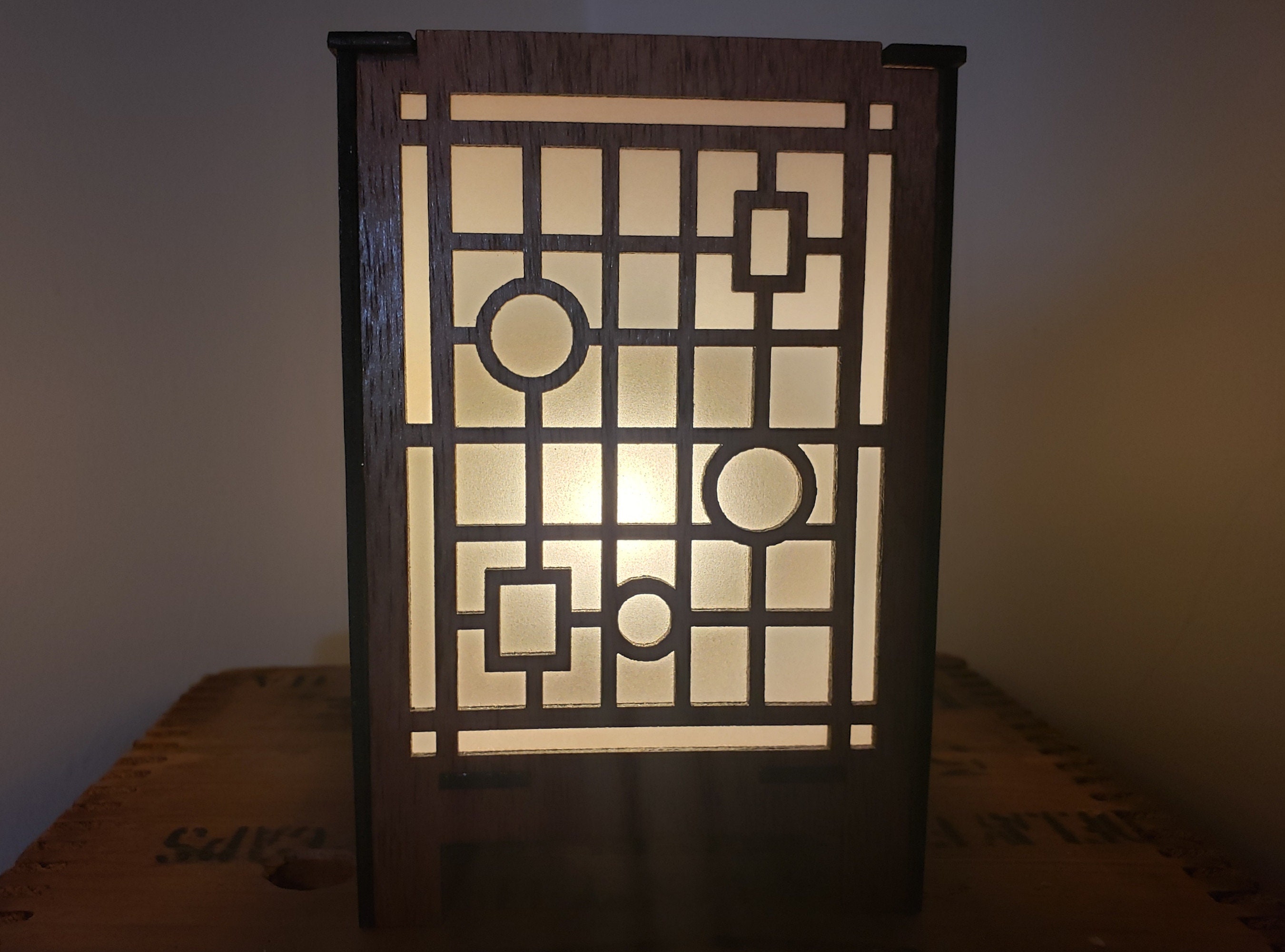 Laser Cut Lamp/night Light Art Deco Geometry Design - Etsy