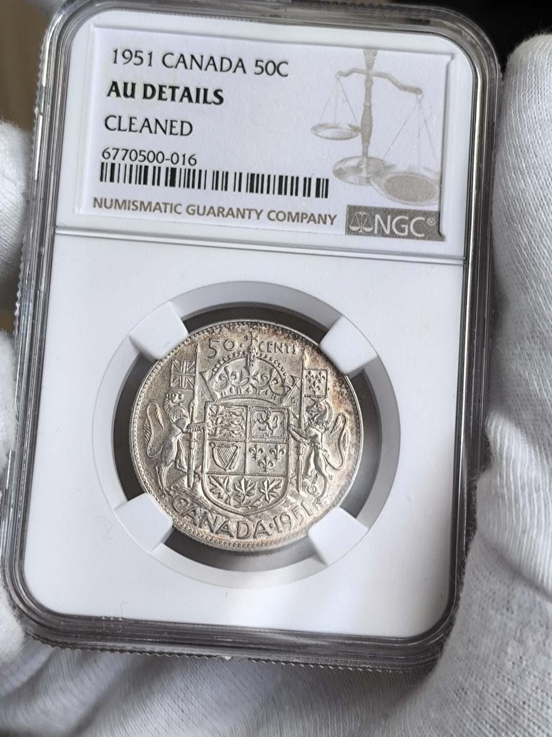Canada 50 Cents 1951,NGC Certified Coin, AU Details, Old Canadian ...