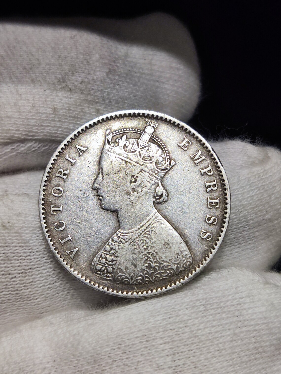 1899 British India 1/2 Rupee, Old Vintage Coin ,queen Victoria ...