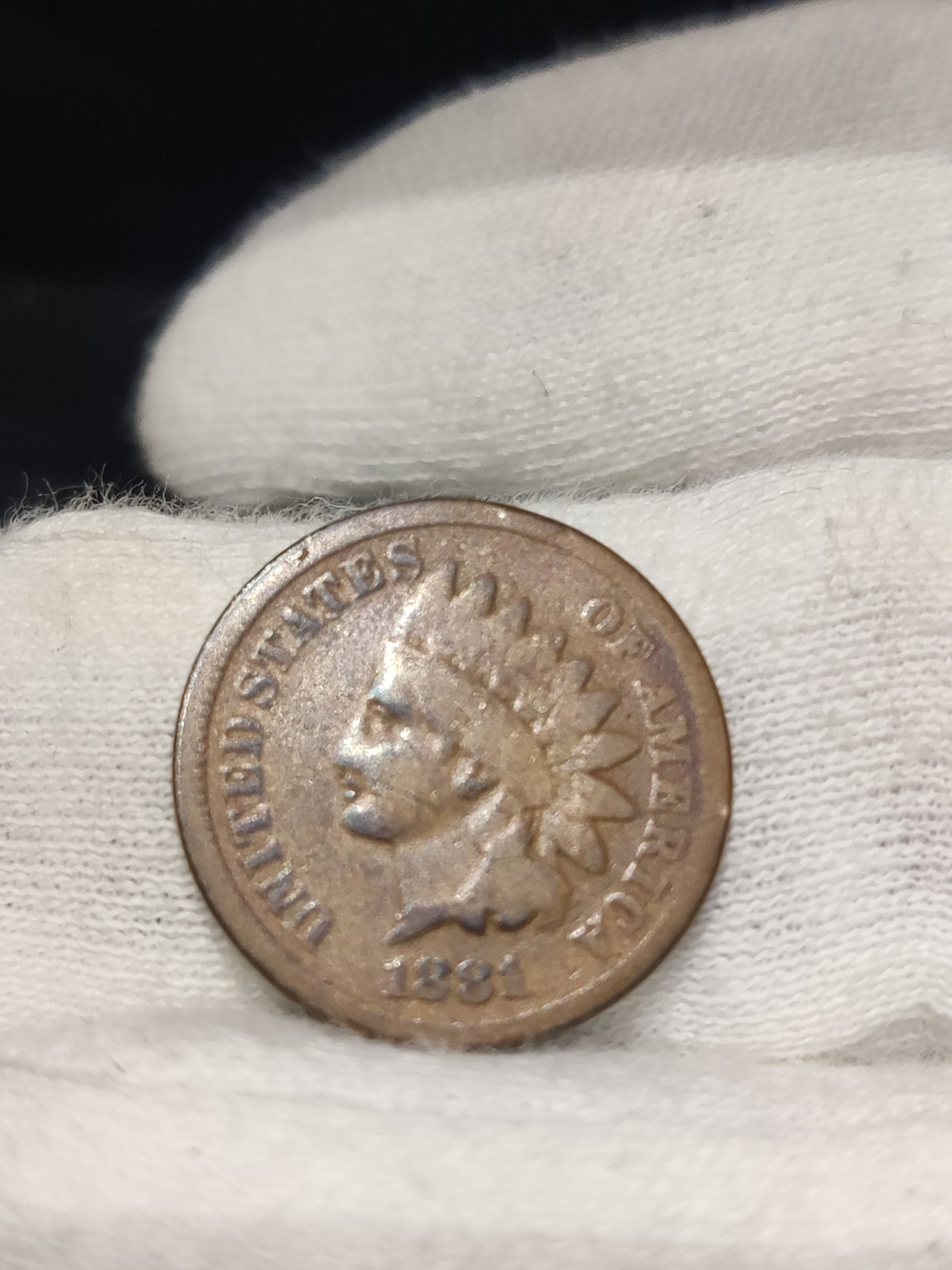 1881 One Cent Coin United States Indian Head , OLD US Coin , Vintage Us ...