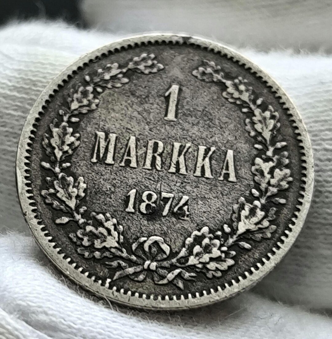 Finland 1 Markka, 1874, Old Finland Coins, Numismatic, Coin Collector ...