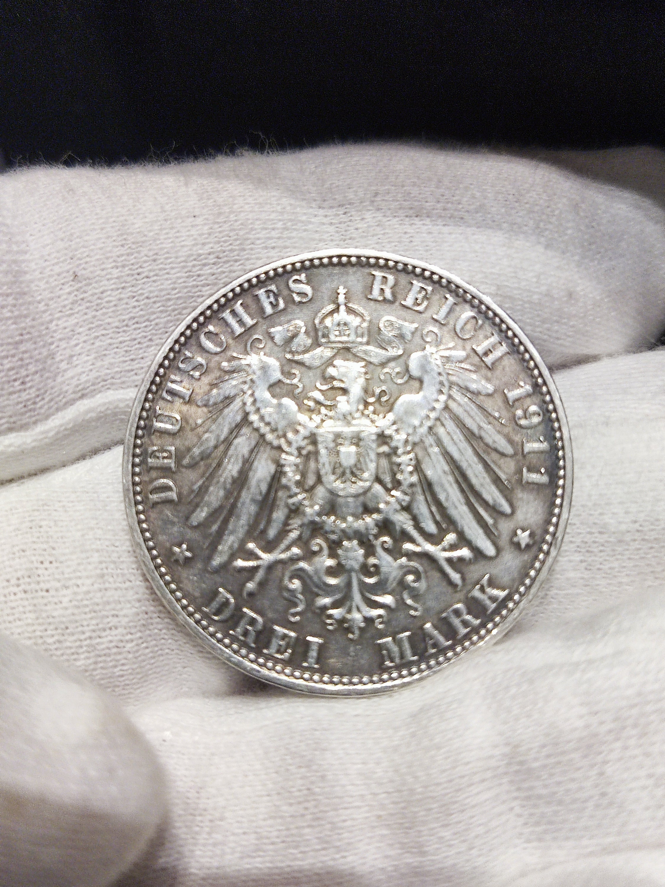 1911 German Empire3mark, Otto King of Bavaria, Silver Coin , Rare Coin ...