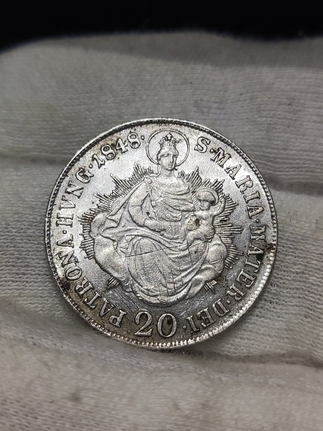 Hungary 20 Krajcar 1848, Old Silver European Coin, Rare Silver Coin ...