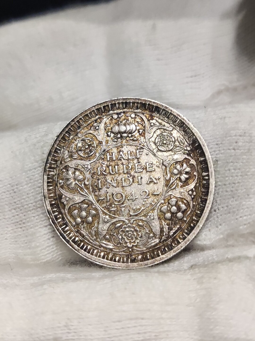 British India Half Rupee 1942 L, Old Silver Coin. India Coin, British ...