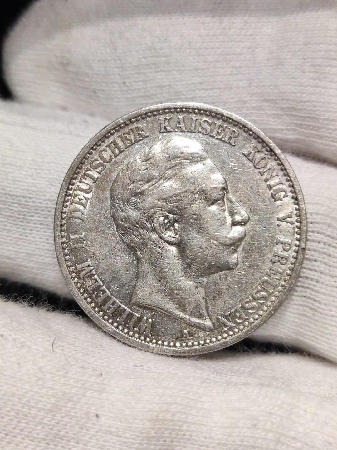 German Empire 2 Mark, 1907, Prussia Old Coin , Silver 900, Collectibles ...