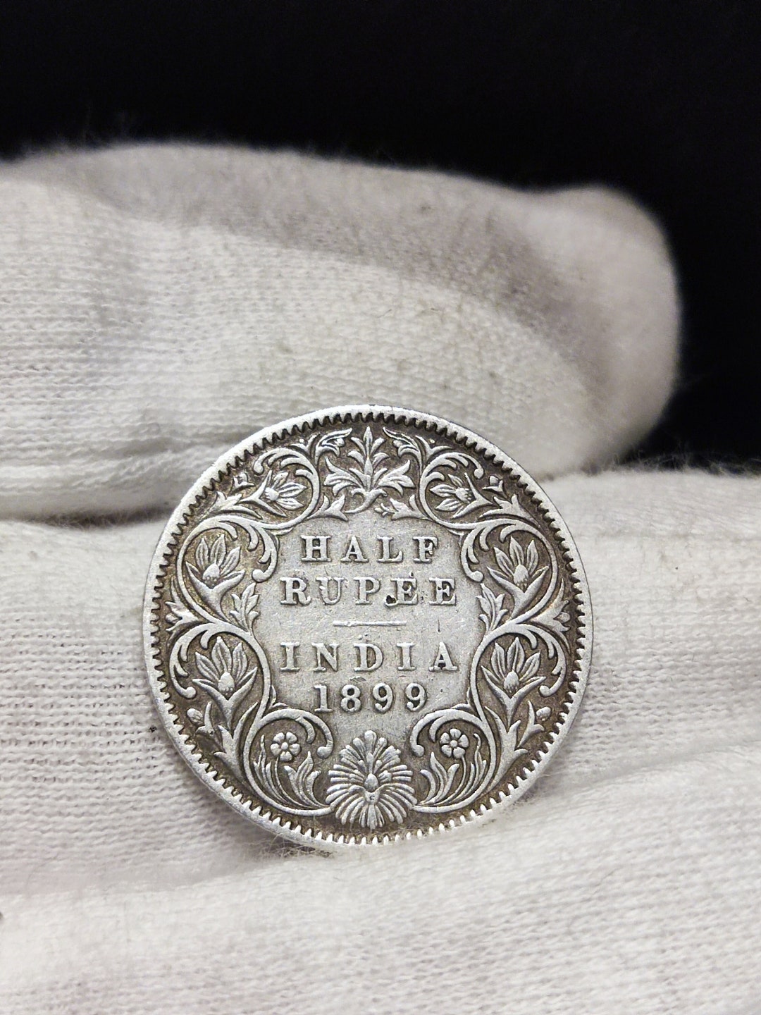 1899 British India 1/2 Rupee, Old Vintage Coin ,queen Victoria ...