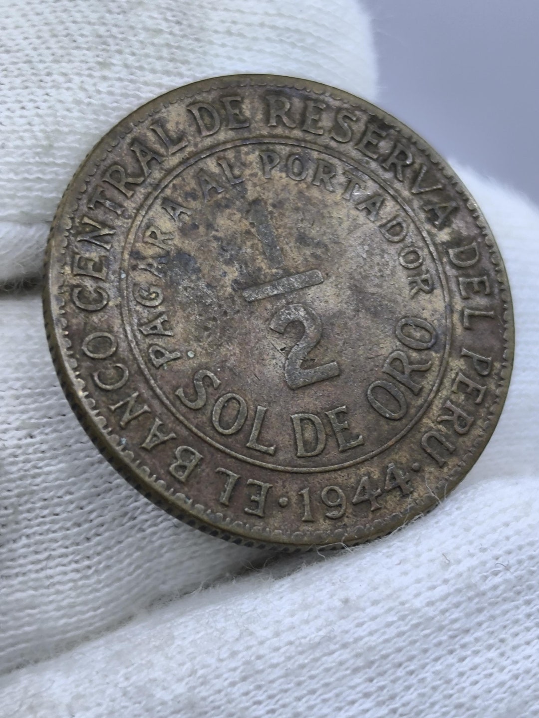 Peru Half Sol 1944, Old South America Coin, Collectibles, Numismatic ...