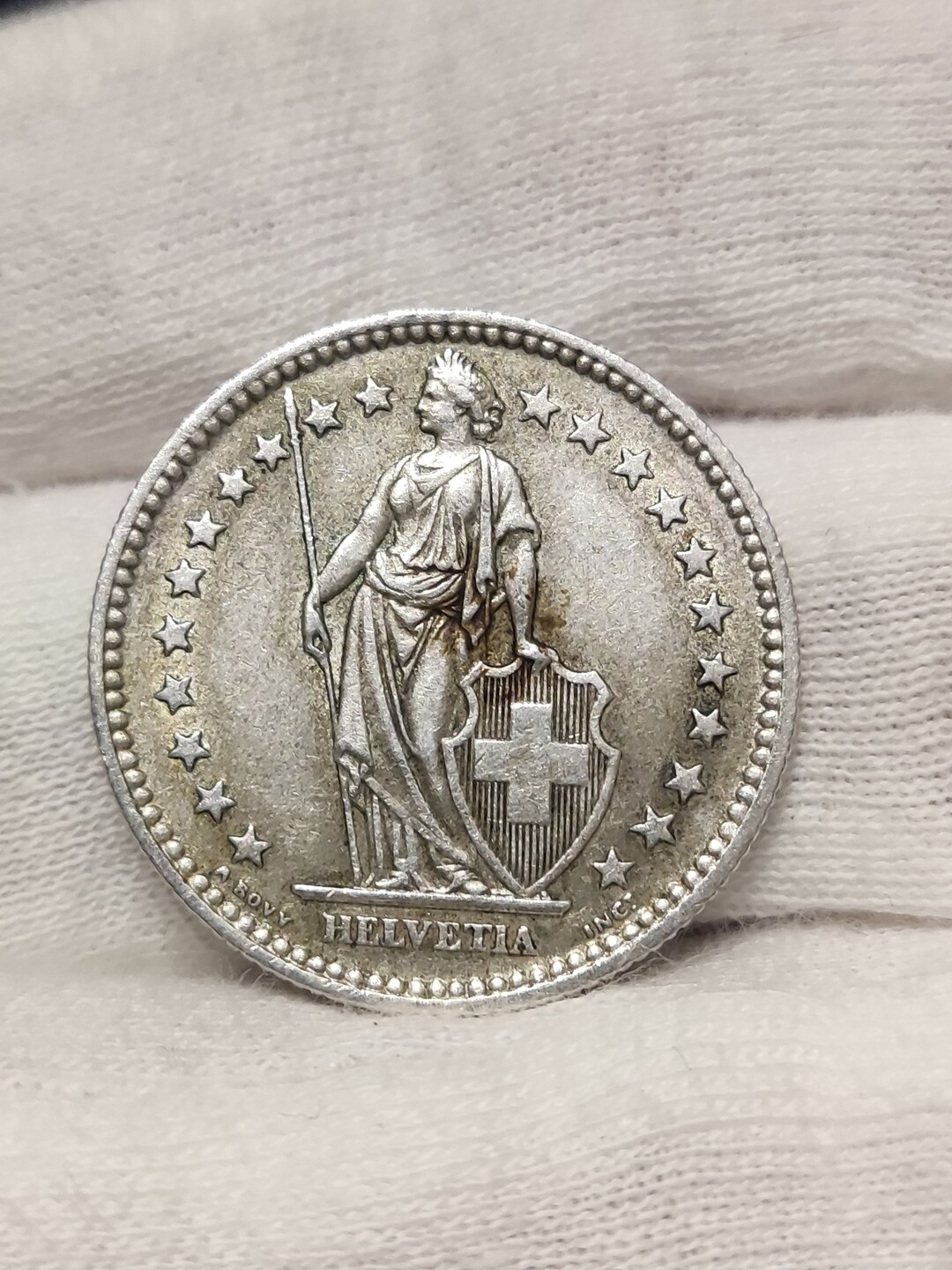Switzerland 2 Francs 1958, Silver Old Coin, Silver 835, Vintage Money ...