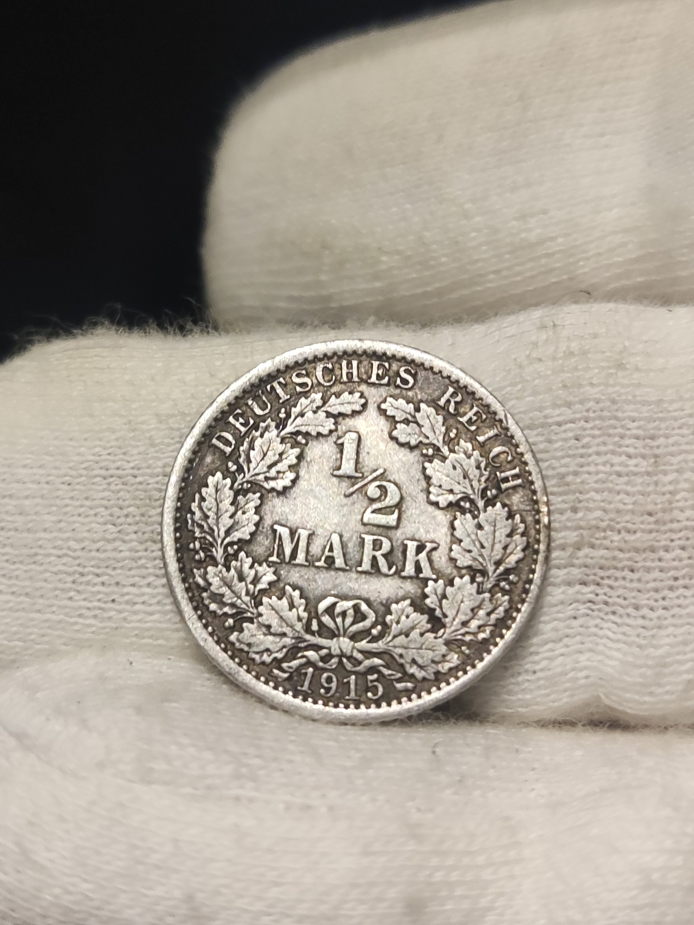 Germany Empire 1/2 Mark 1915, Old Silver Coin, Collectibles, Numismatic, Vintage Gift, Collector ...