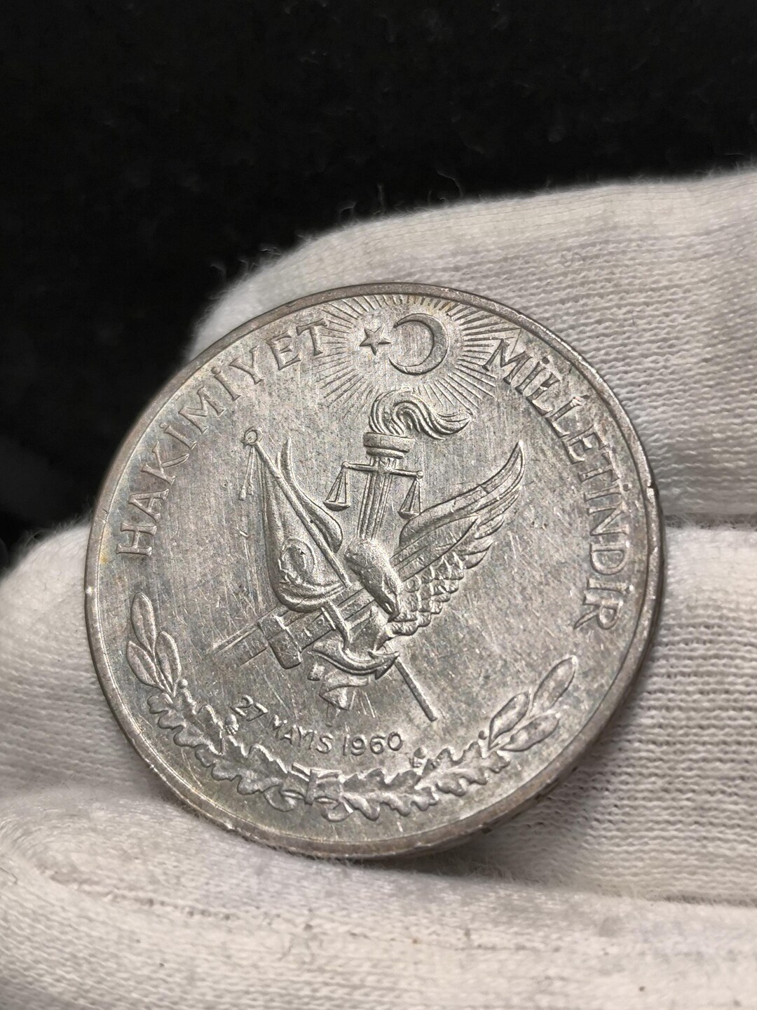 Turkey 10 Lira, 1960, 27th May Revolution 1960, Silver Turkey Coin ...