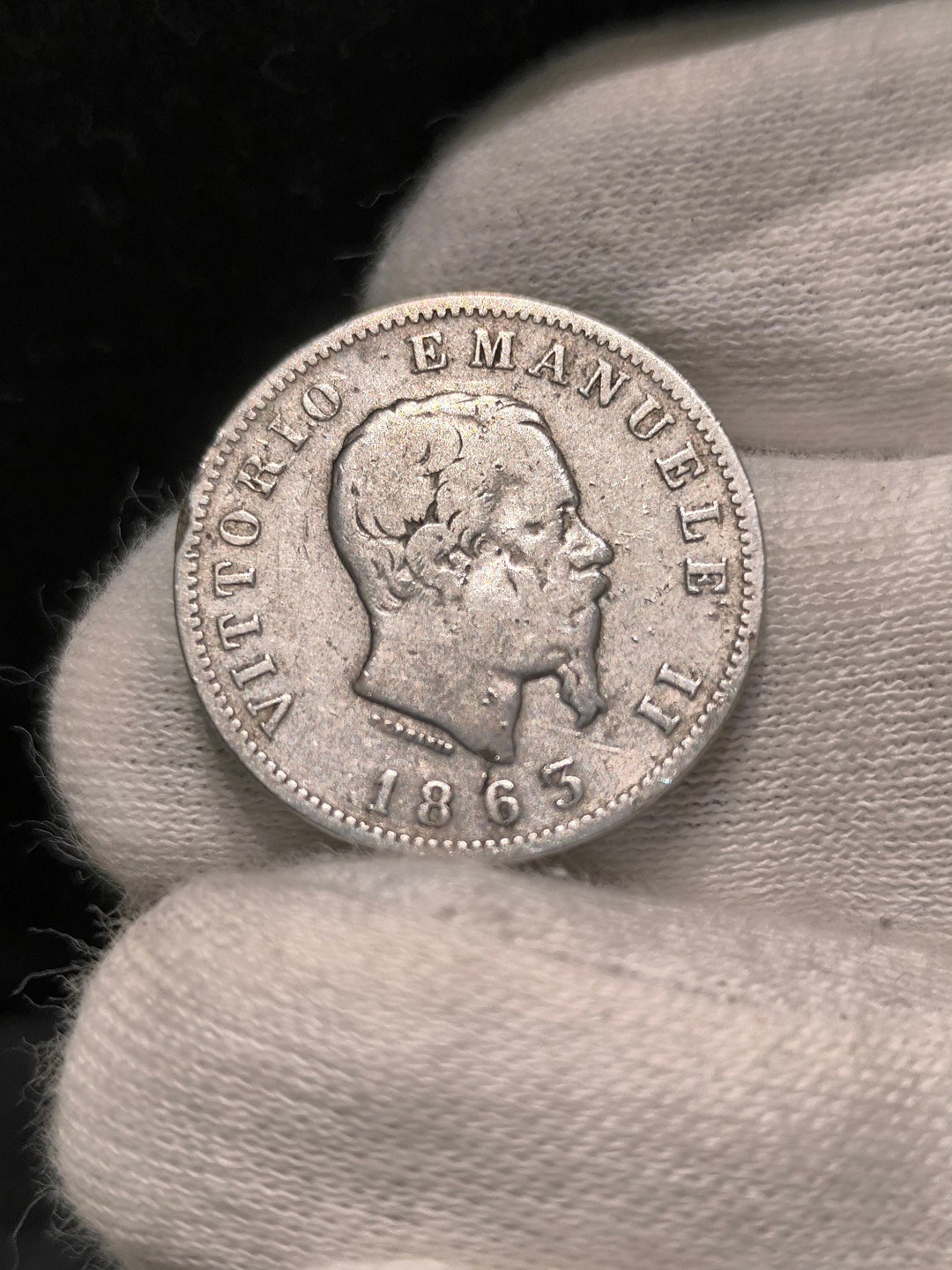 Italy 1 Lira 1863 , Old Italy Silver Coin, Rare Coin, Vintage Gift ...