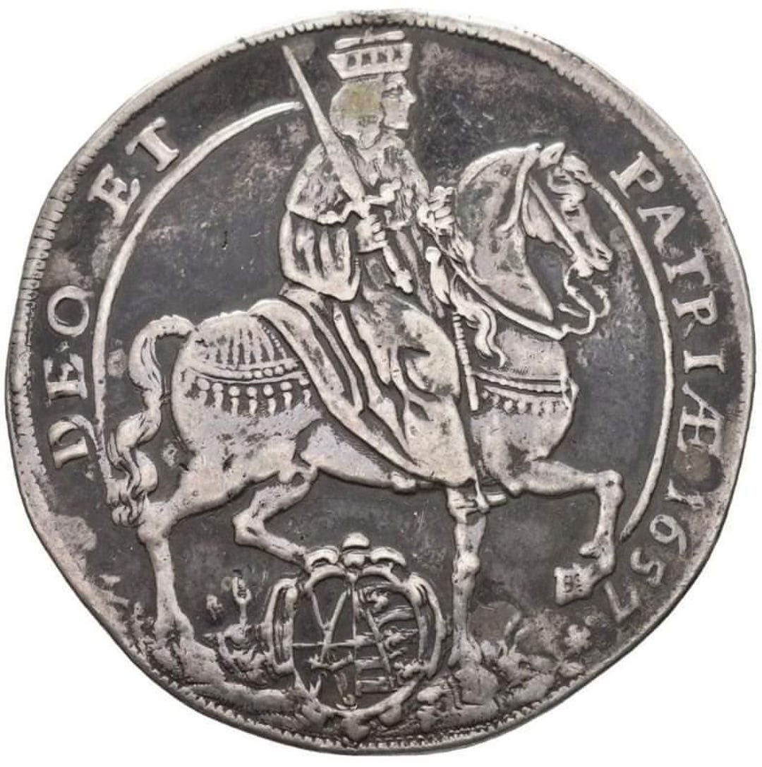 1 Thaler 1657, Saxony -john George II, Extremely Rare Coin, Exclusive ...