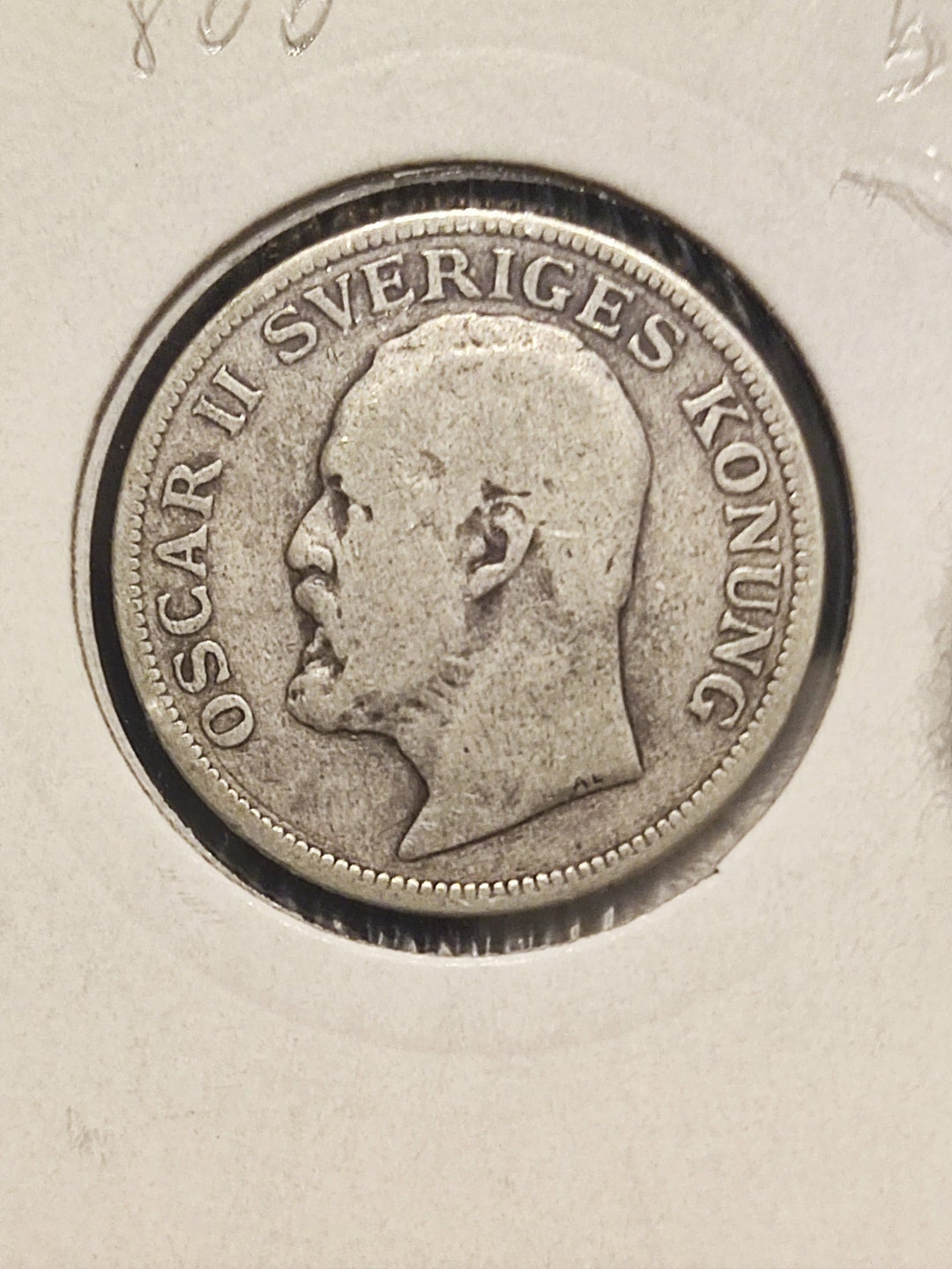 Sweden 1 Krona 1907, Vintage Silver Coin, Scandinavian Coins, Silver ...
