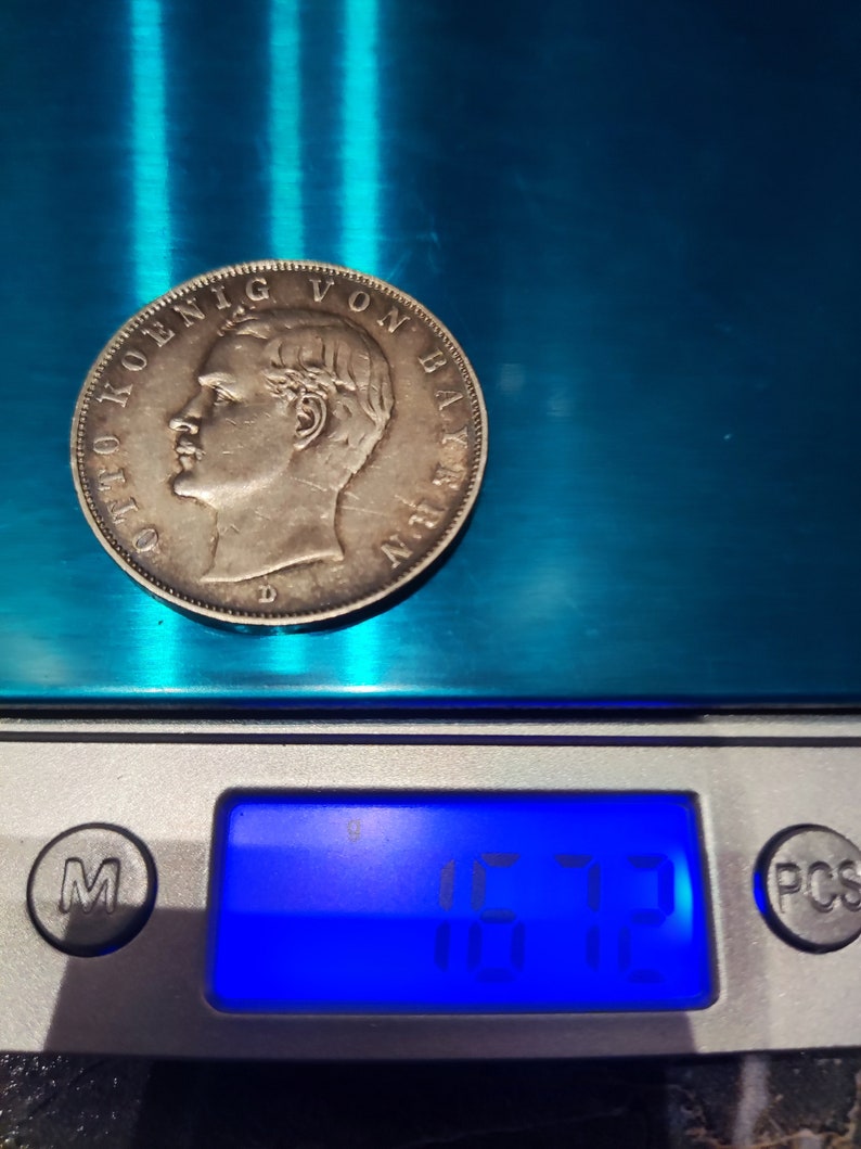 1911 German Empire3mark, Otto King of Bavaria, Silver Coin , Rare Coin ...