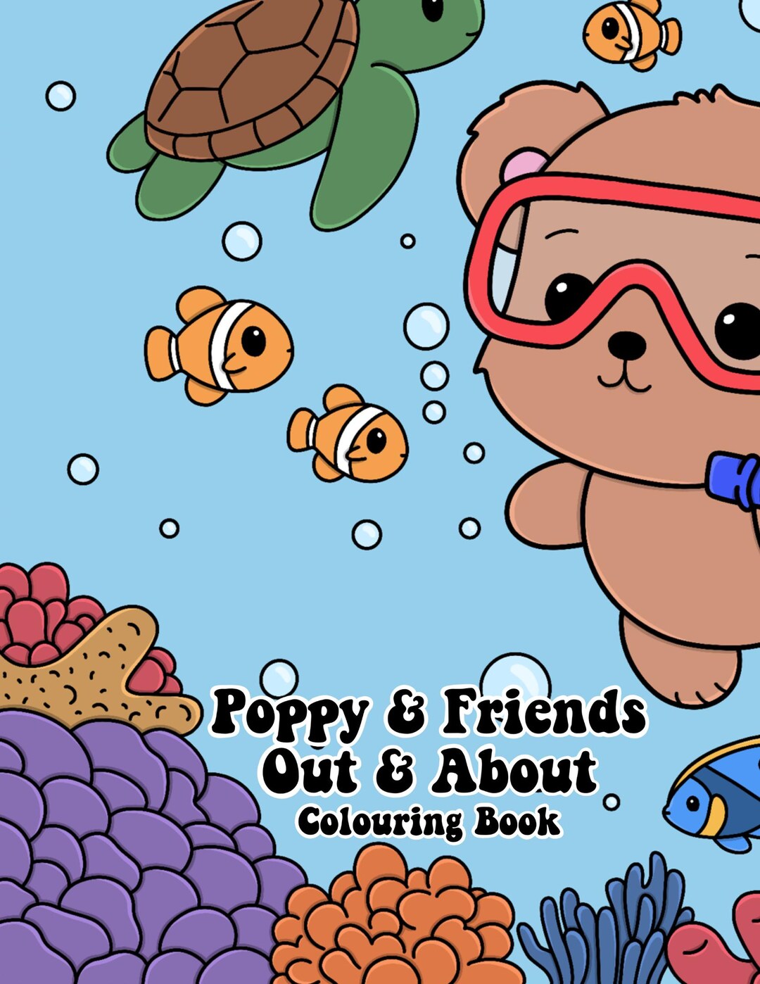 Poppy & Friends Out and About Cozy Comfy Hygge Colouring Book Digital ...
