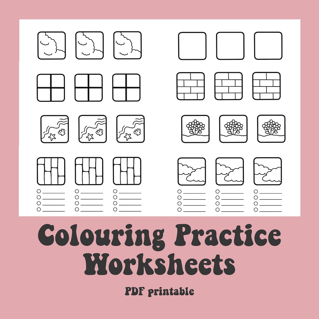 Colouring Practice Work Book Cozy Comfy Hygge Colouring Book Digital ...
