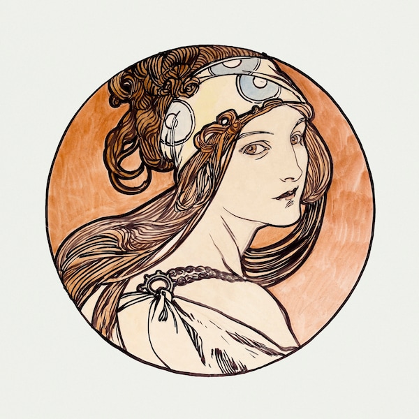 Mucha Stained Glass - Etsy