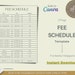 Fee Schedule Template for Interior Designers Fee Calculator Payment ...