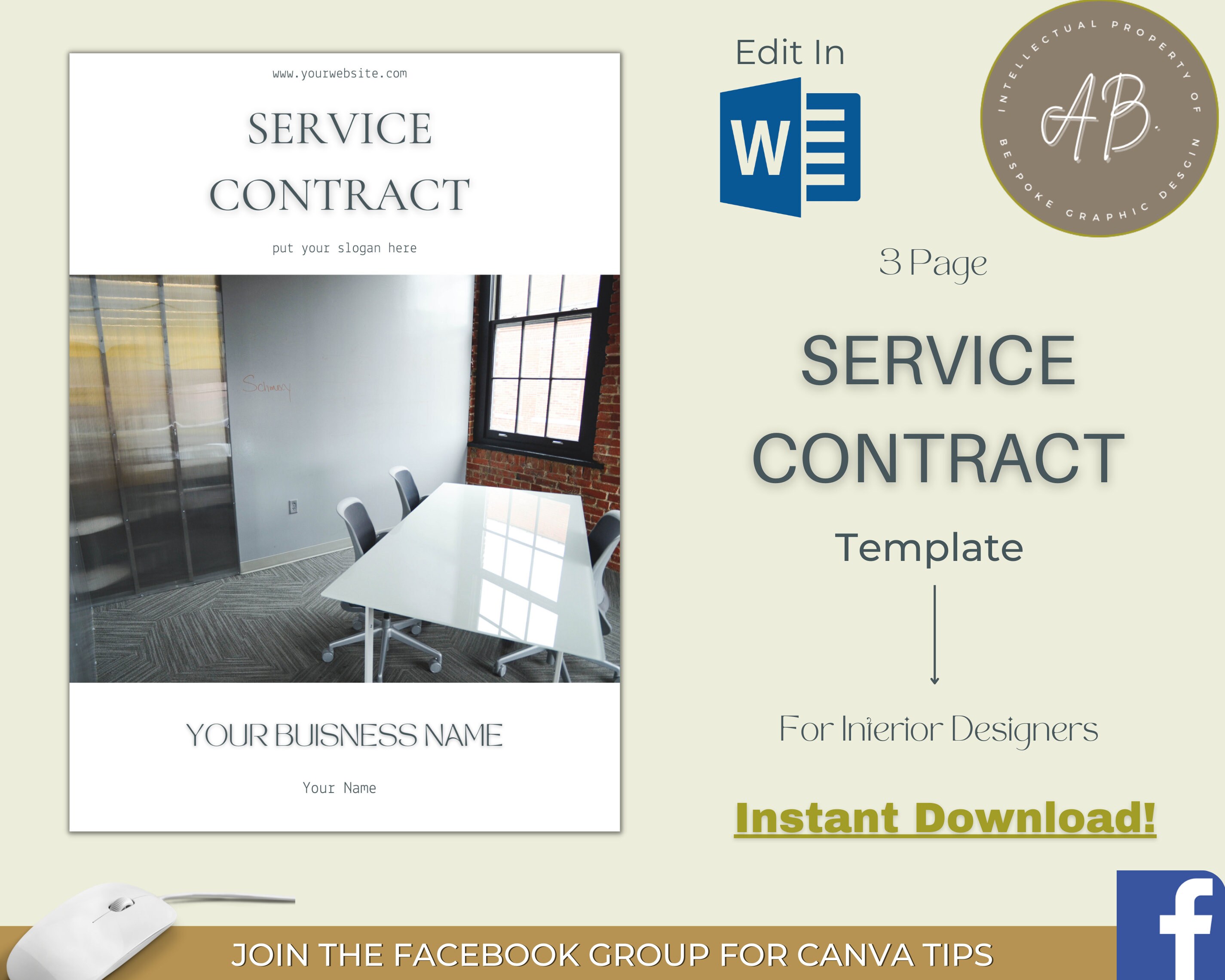 Service Contract Template Service Agreement Contracts Template Canva ...