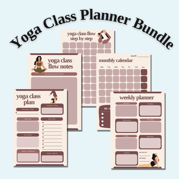 Yoga Class Plan - Etsy