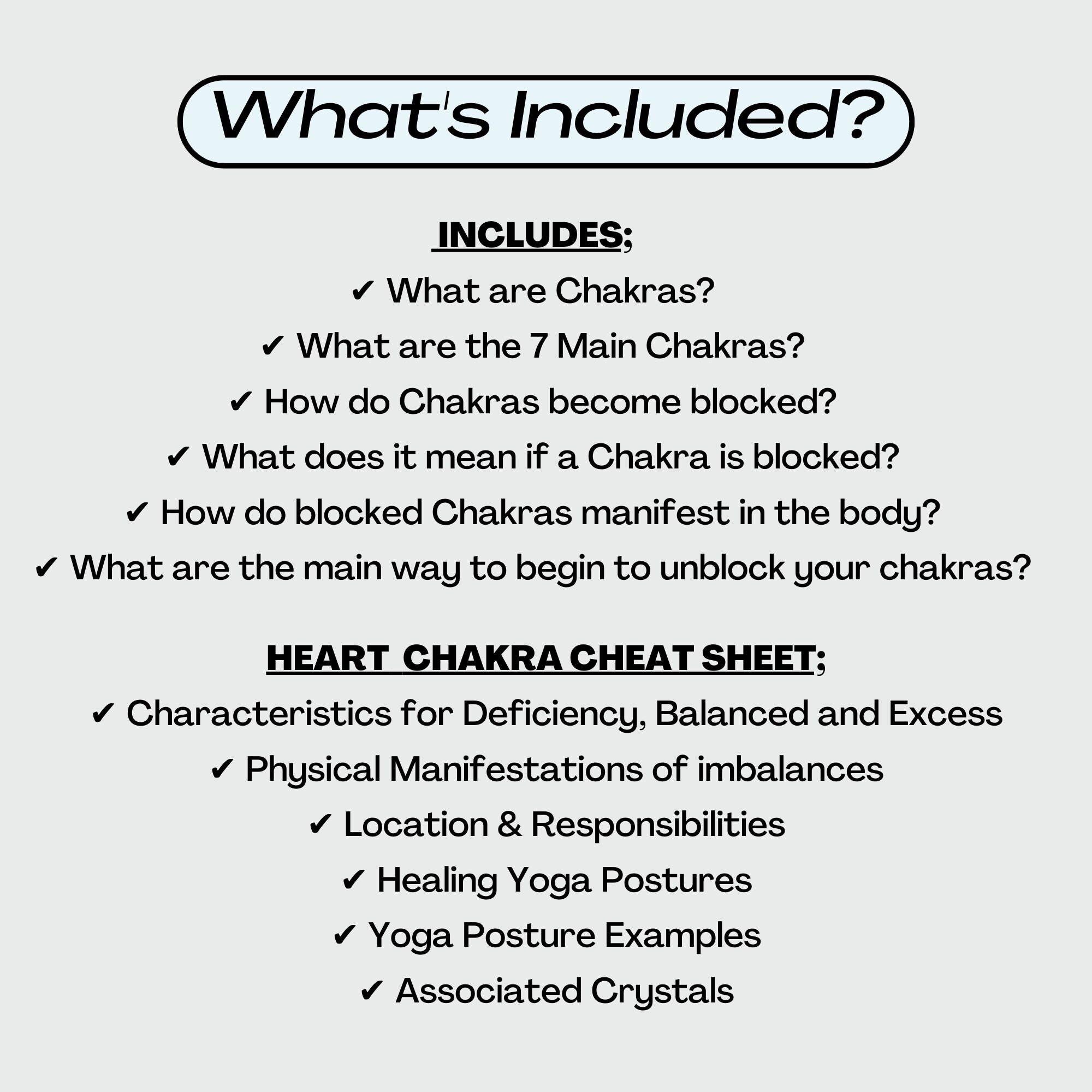Heart Chakra Cheat Sheet, Aligning Chakras With Yoga Book, Chakra Cheat ...