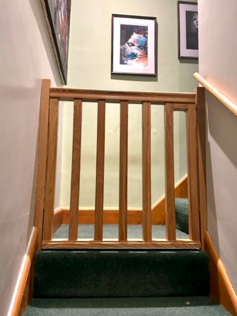 Solid Oak Stair Gate - Etsy UK