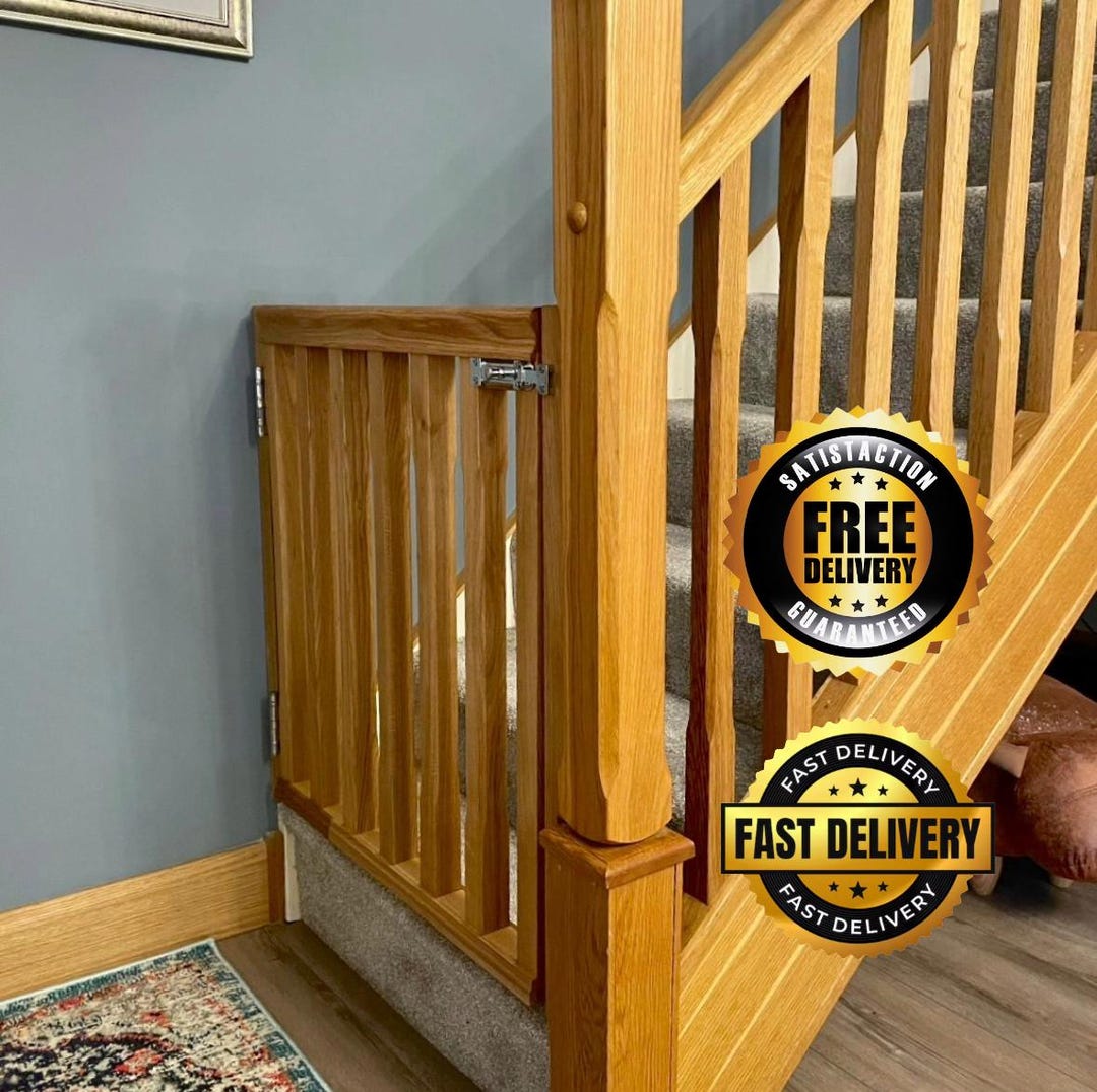 Solid Oak Stair Gate - Etsy